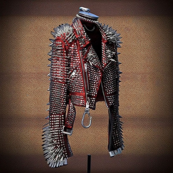 Women Spiked Steam Punk Studded Leather Jacket, Rockers Studded Jacket ...