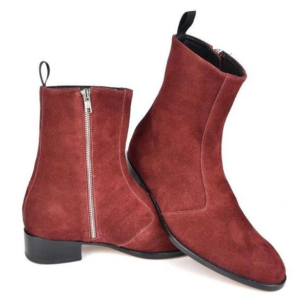 Handmade Mens Ankle Boots With Its Unique Design Men Brown High Ankle ...